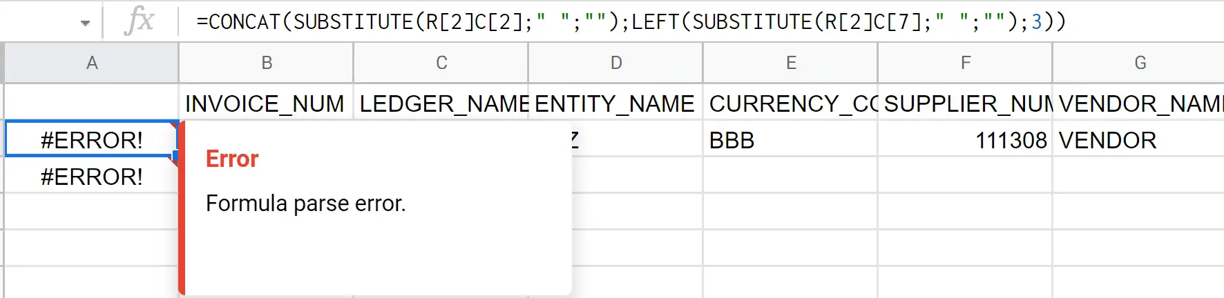 How To Fix Google Sheets Formula Parse Errors » Adcod.com How To Fix Google Sheets Formula Parse Errors » Adcod.com