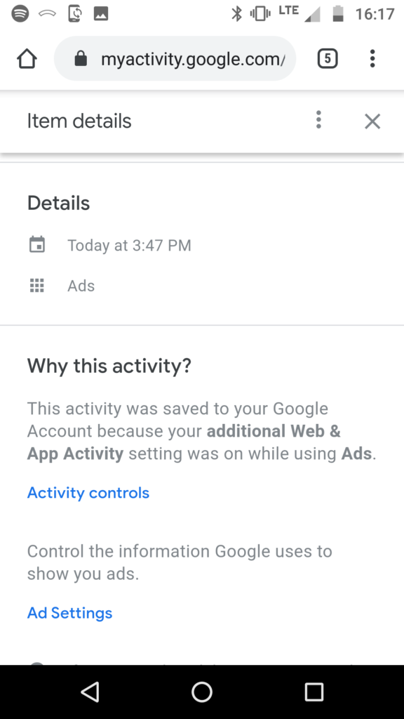 What is used ads in Google activity? - Adcod.com